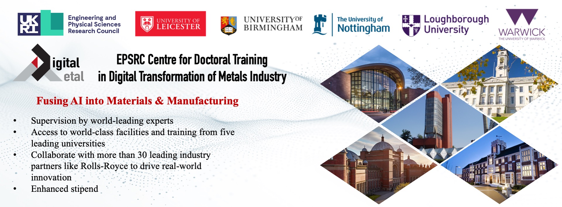 EPSRC's Centre for Doctoral Training in DigitalMetal